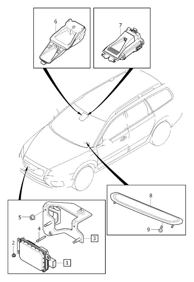 Volvo XC60 Control Unit Collision Warning Forward Sensing Module FSM